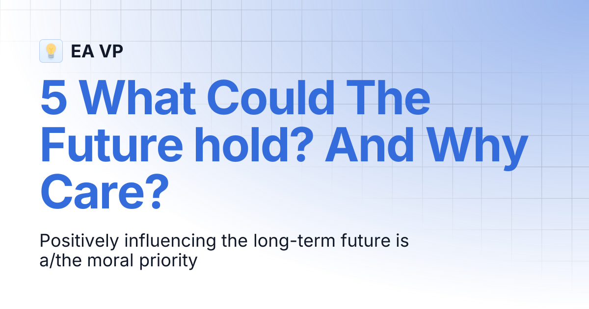 5 What Could The Future hold? And Why Care? | EA VP